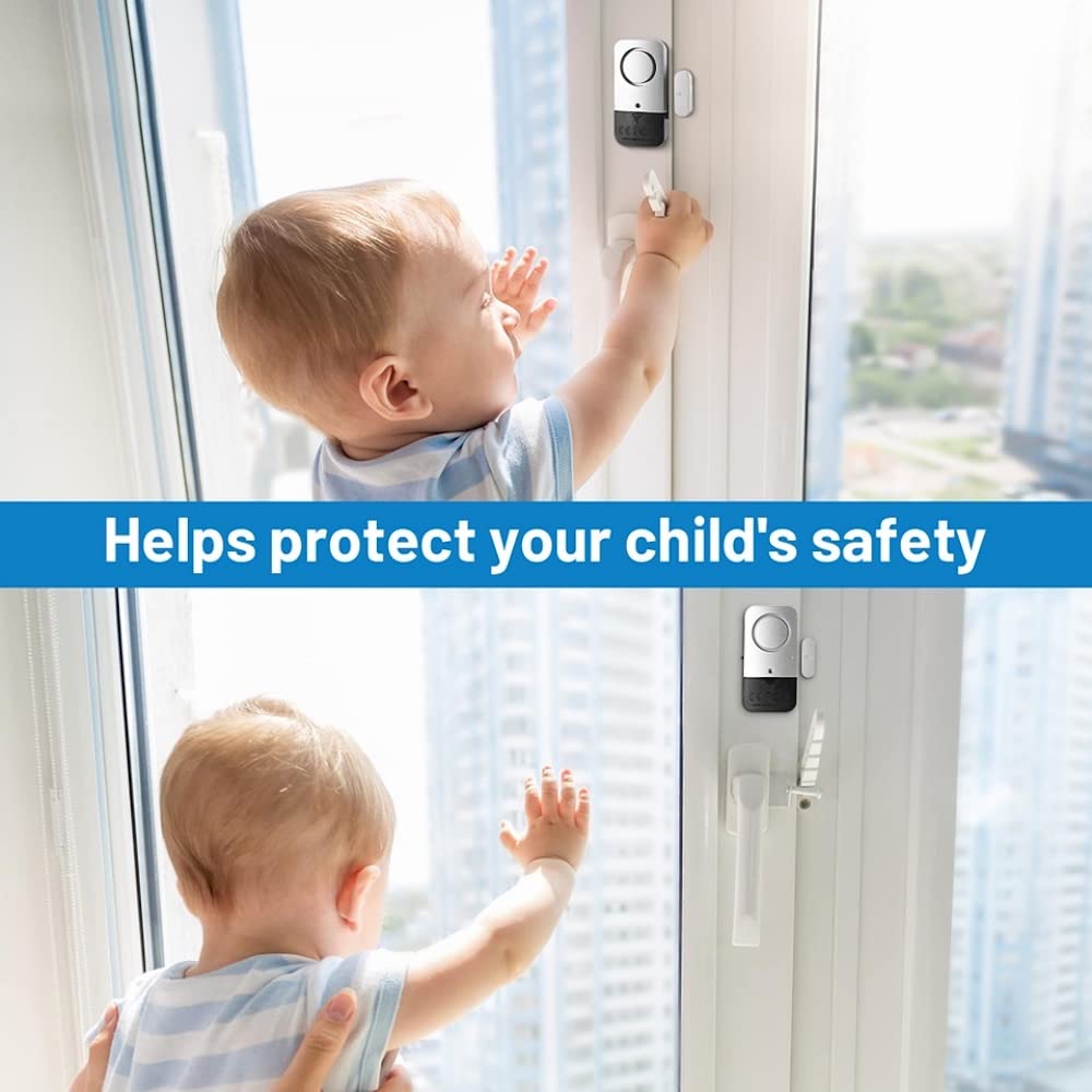 Window and Door Alarm for Kids Safety, 8 Pack Personal Security at Home for Pool Burglar Alert