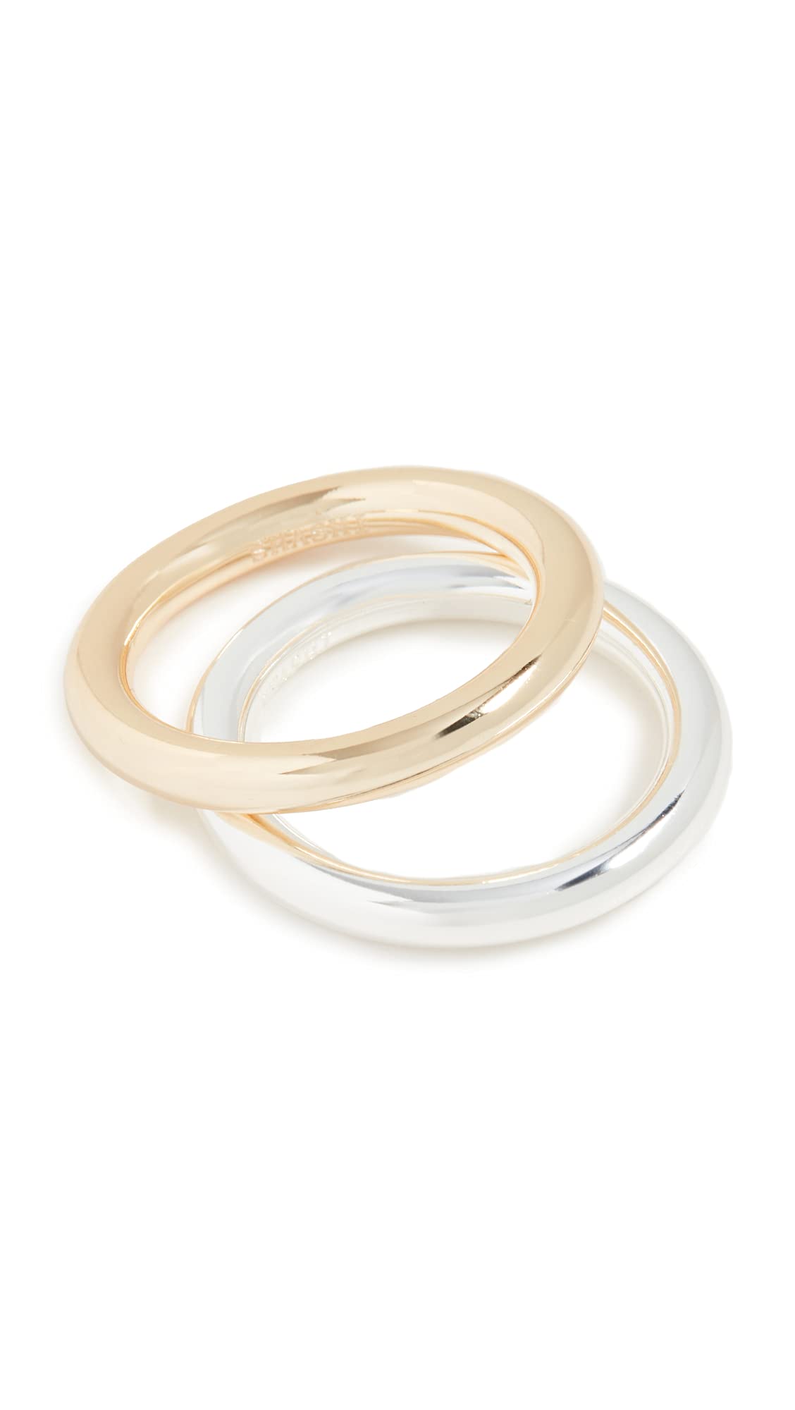 SHASHI Women's Remix Ring Set, Gold/Silver, 6