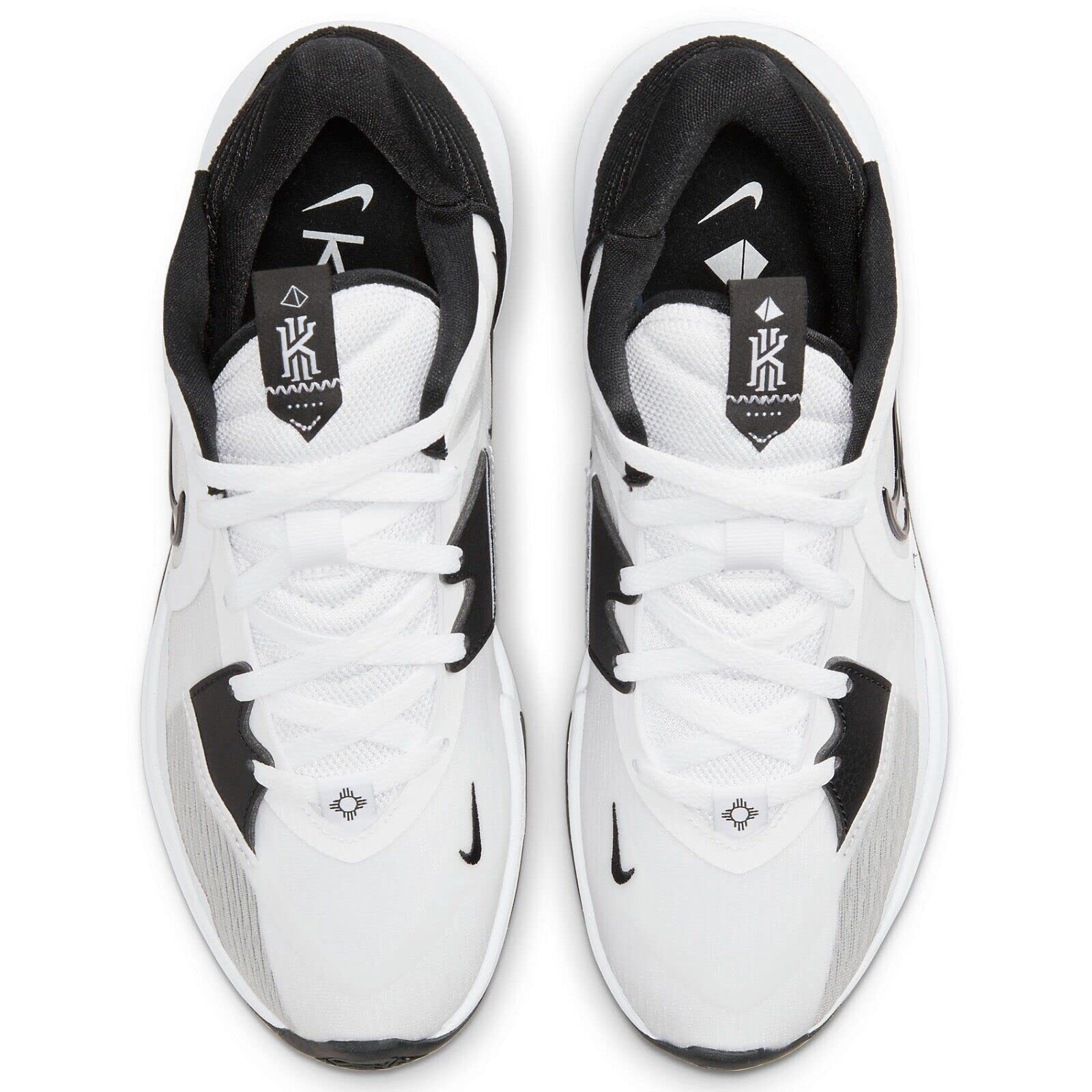 Nike Kyrie Low 5 (Team) TB White/White/Black DO9617-100 Men's Basketball Shoes (us_Footwear_Size_System, Adult, Men, Numeric, Medium, Numeric_8_Point_5)