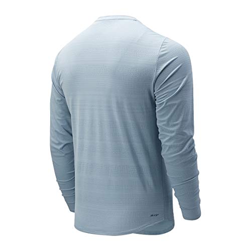 New Balance Men's Q Speed Fuel Long Sleeve, Light Slate, X-Large