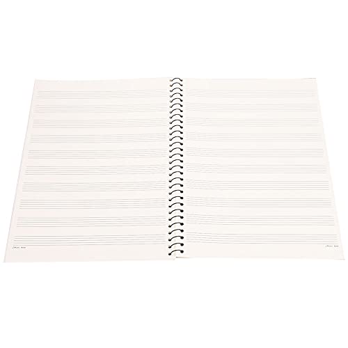 Tomantery Notebook Convenient for Copying Music ScoreBlack Piano Pattern