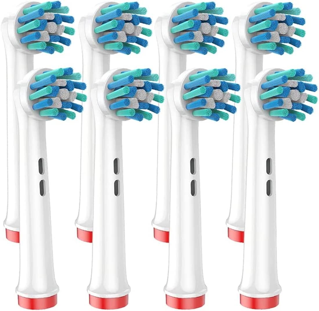 YanBan Angled Bristles Replacement Toothbrush Head for Oral B,Compatible with Braun Electric Rechargeable Toothbrush,Deep Cleaning to Remove Stains(8pcs )
