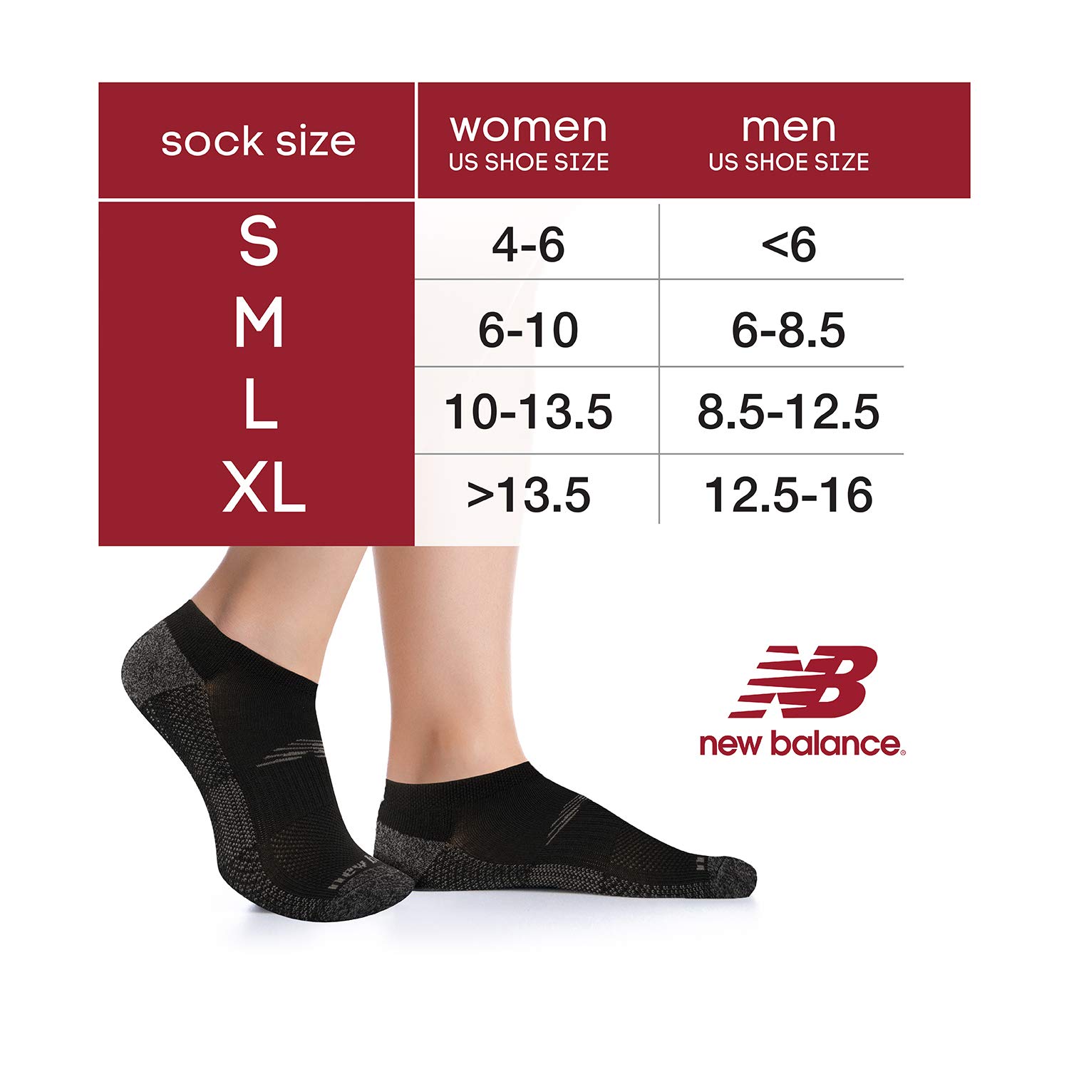New Balance Men's Cushioned Low Cut Socks with Ice Cooling Technology (2 Pack), (Black, Large: Mens Shoe Size 8.5-12.5)