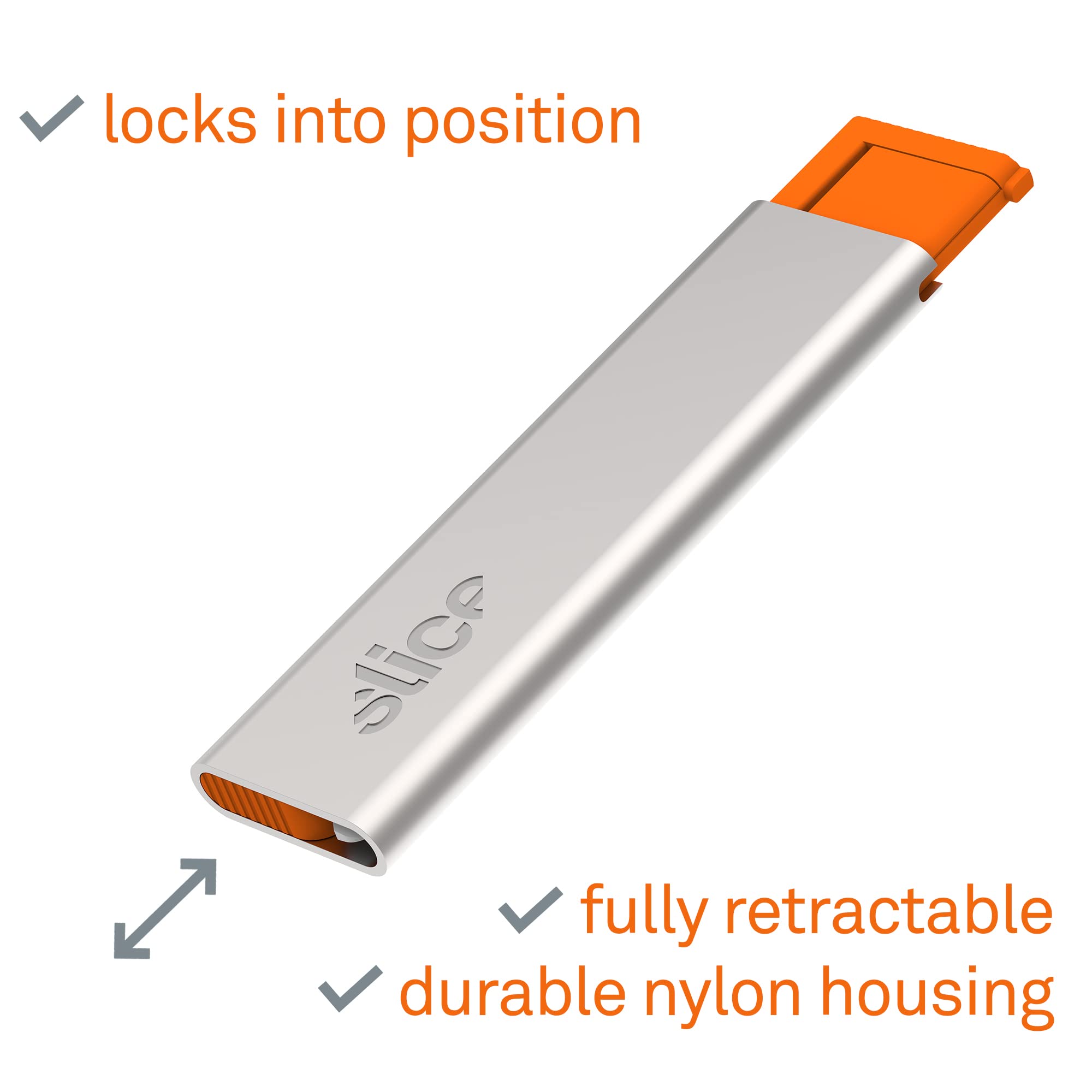Slice 10515 Mini Box Cutter, Ceramic Blade Locks Into Position & Manual Carton Cutter 10585, 1 Pack