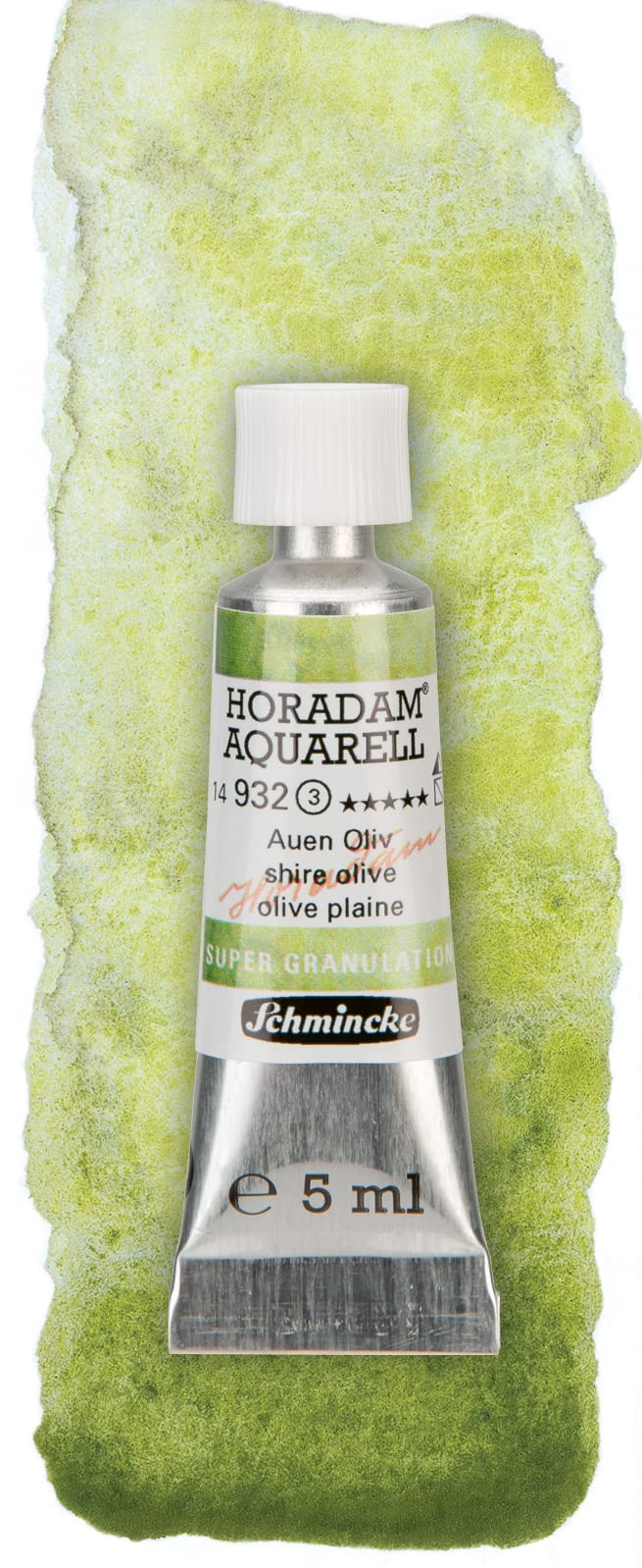 Schmincke - HORADAMĀ® AQUARELL, Super- Granulation Set Shire 5 x 5 ml tubes, 74 860 097, cardboard set, very strong granulating colors, finest, supergranulating watercolors