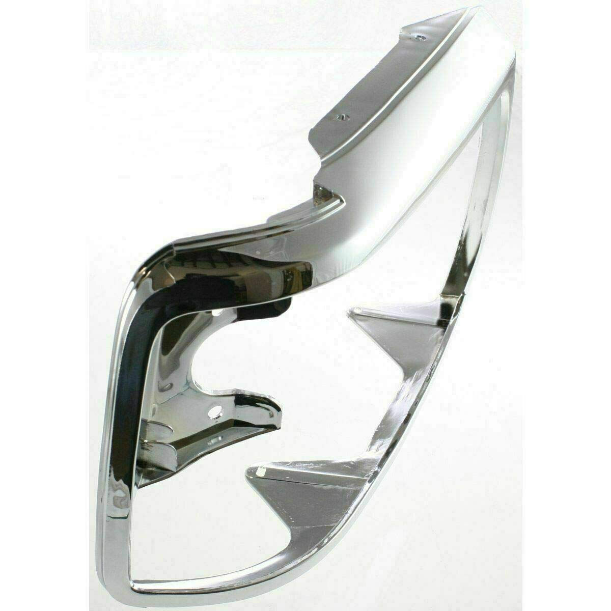 New Front Grille Chrome Shell & Primed Insert + Head Light Trim Door Right Passenger & Left Driver Side For 1992-1996 Bronco / 1992-1997 Ford F-150 F-250 F-350 Direct Replacement F4TZ8200A F2TZ13064C