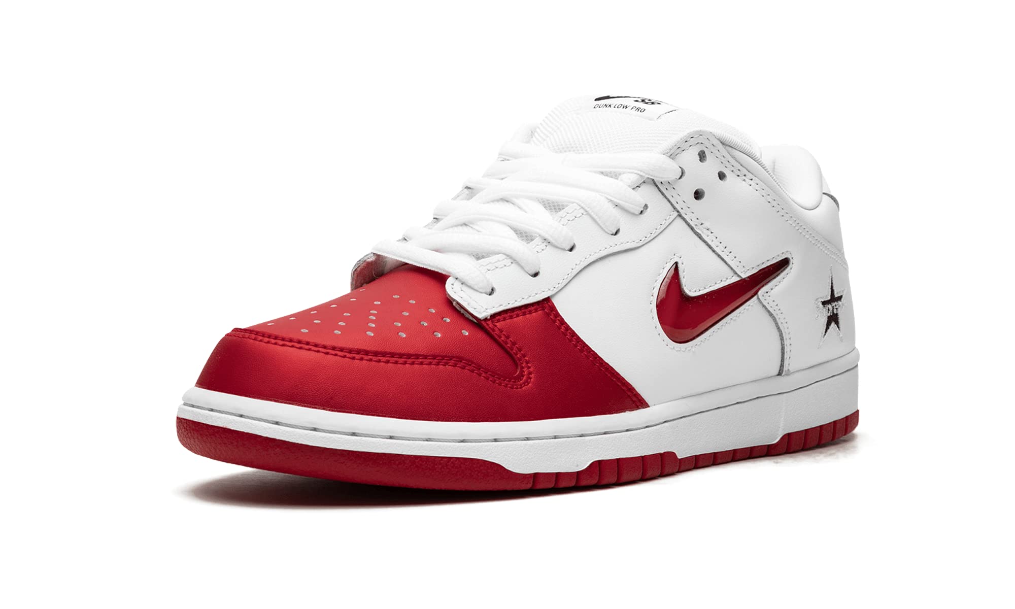 Nike Mens SB Dunk Low CK3480 600 Supreme - Jewel Swoosh Red/White - Size 10