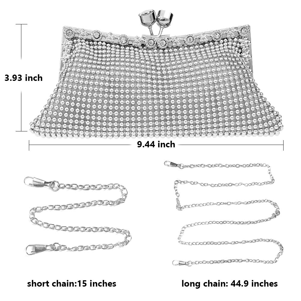 Metme Beaded Evening Bag 1920s Flapper Clutch Wedding Party Handbag Purse Gatsby Costume Accessories for Women
