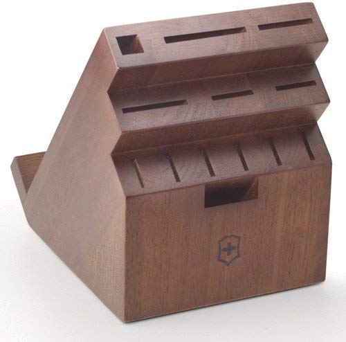 Victorinox Swiss Army Swivel Universal Knife Block, Dark Wood
