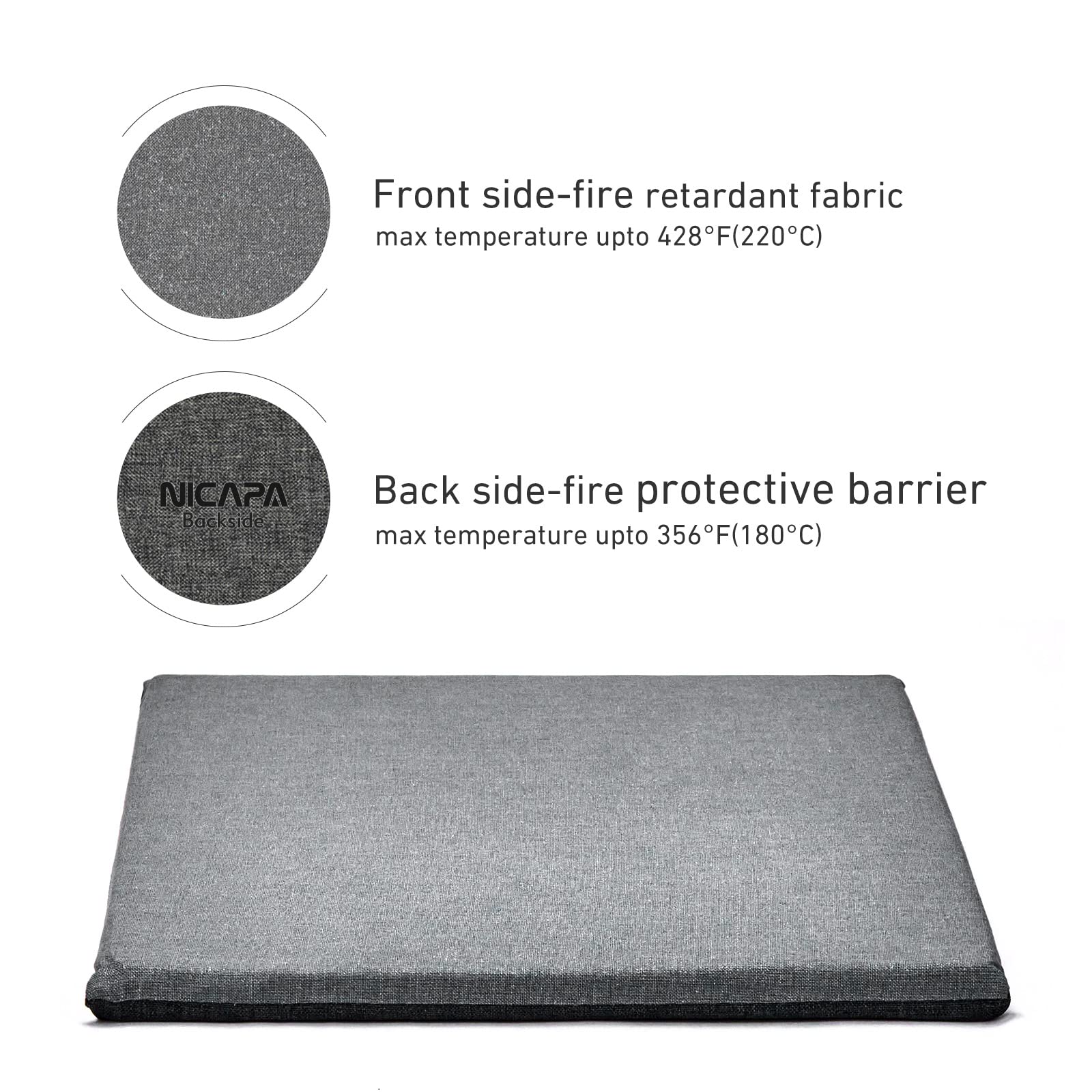 Nicapa Heat Press Mat (12x12 inch )for Cricut Easypress/Easypress 2 Craft Heating Transfer Vinyl HTV Ironing Insulation Heating Mats