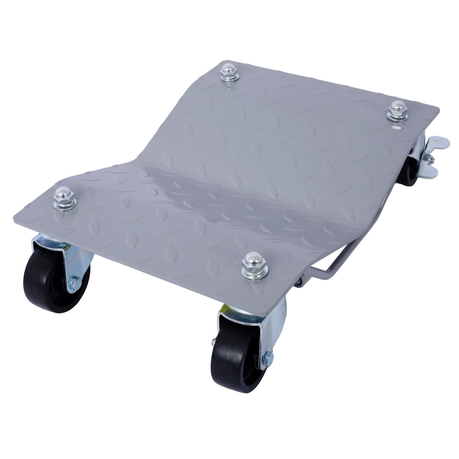 Miscoos Car Dolly, Heavy Duty Wheel Dolly,4 Tire Wheel Dolly Car Stakes 6000lbs Capacity,Gray