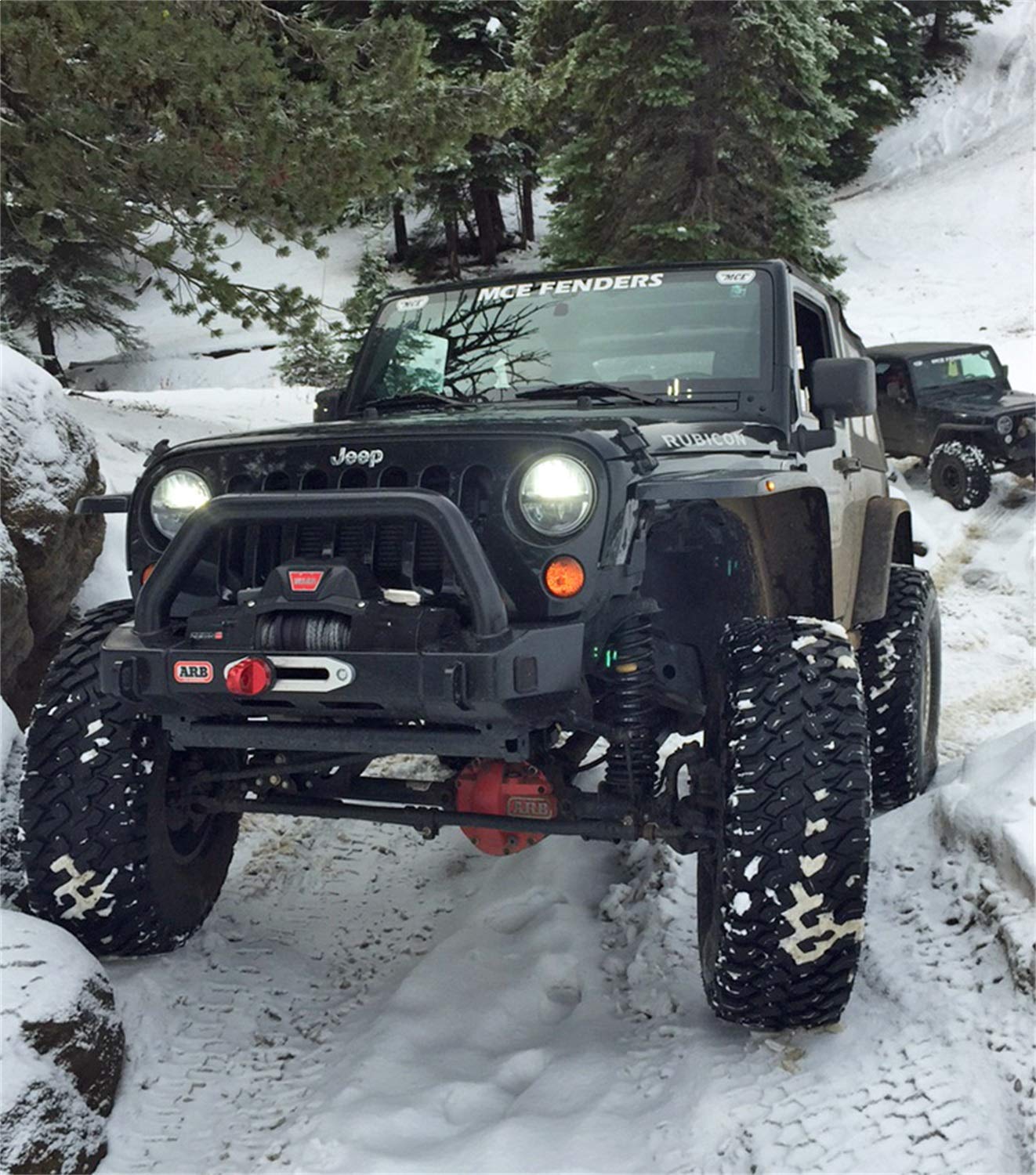 MCE Fenders MCEFFJKG2 Generation II Front Fendor Flares Fits Jeep Wrangler, Black