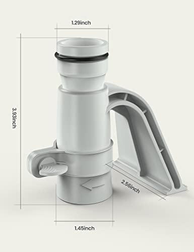 SUMMERBUDDY Swimming Pool Pipe Holder, Hose Support Brackets with Clamp Water Hose Swimming Pool Pipe Mount for Above Ground Pools Suitable for 1.25 Inch Hose (2 Pack)