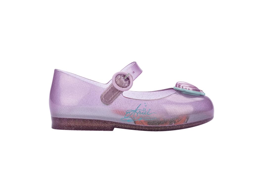 mini melissa Sweet Love + Disney Princess Mary Jane Flats for Kids, Little Mermaid, 11