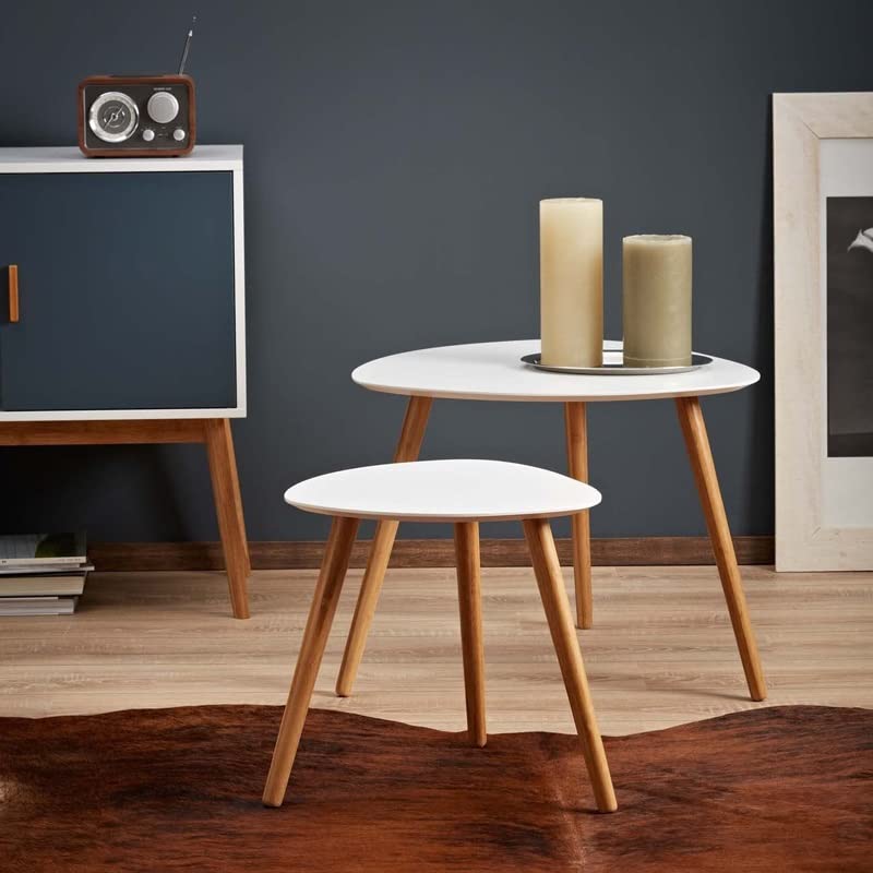 WXBDD Coffee Tables Set of 2 Living Room End Table Sofa Triangle Decor Side Tea Table Furniture for Home Office