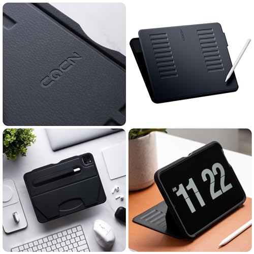ZUGU Case for 2021/2022 iPad Pro 12.9 inch 5th / 6th Gen - Slim Protective Case - Apple Pencil Charging - Magnetic Stand & Sleep/Wake Cover (Fits Model #’s A2378, A2379, A2461, A2462) - Stealth Black