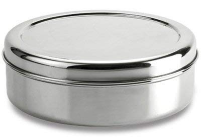 Shourya Trading Stainless Steel Spice Box with 7 Spice Containers and 7 Spoon and Double Lid, Size No. 12