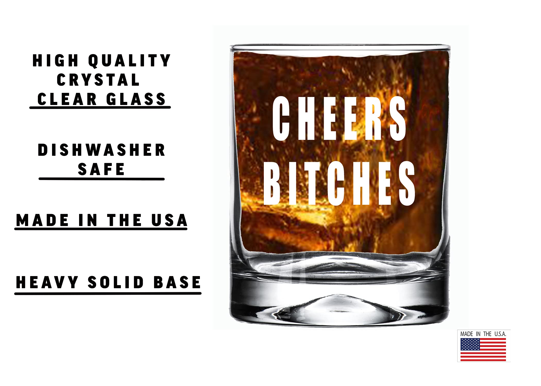 Rogue River Tactical Funny Cheers Old Fashioned Whiskey Glass Drinking Cup Gift For Him Her Mom Aunt Grandma