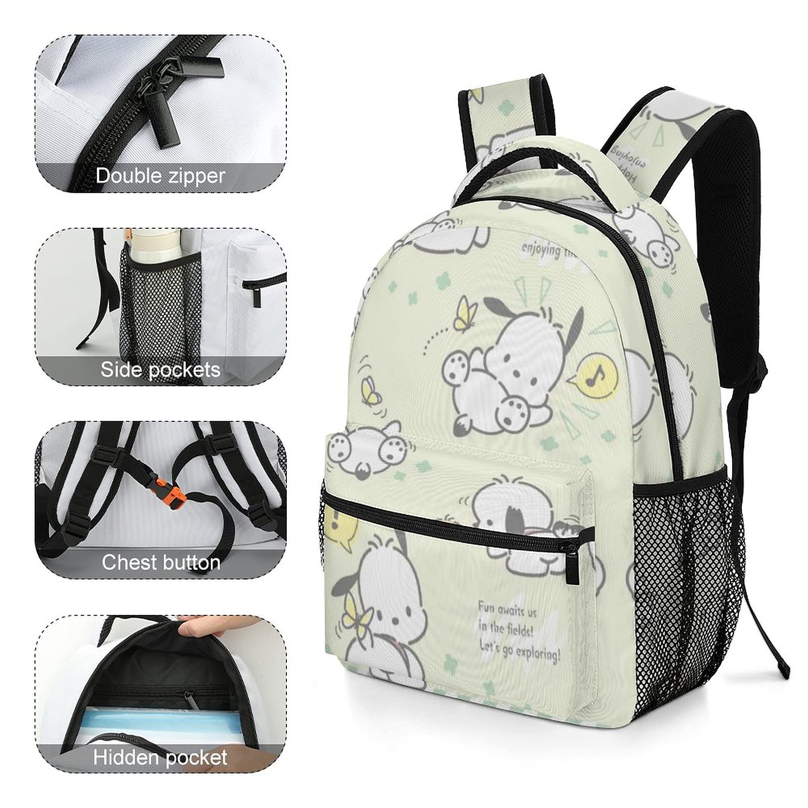 Poch-ac-co backpack packsack comfortable book bag suitable for men womenâhiking camping picnic