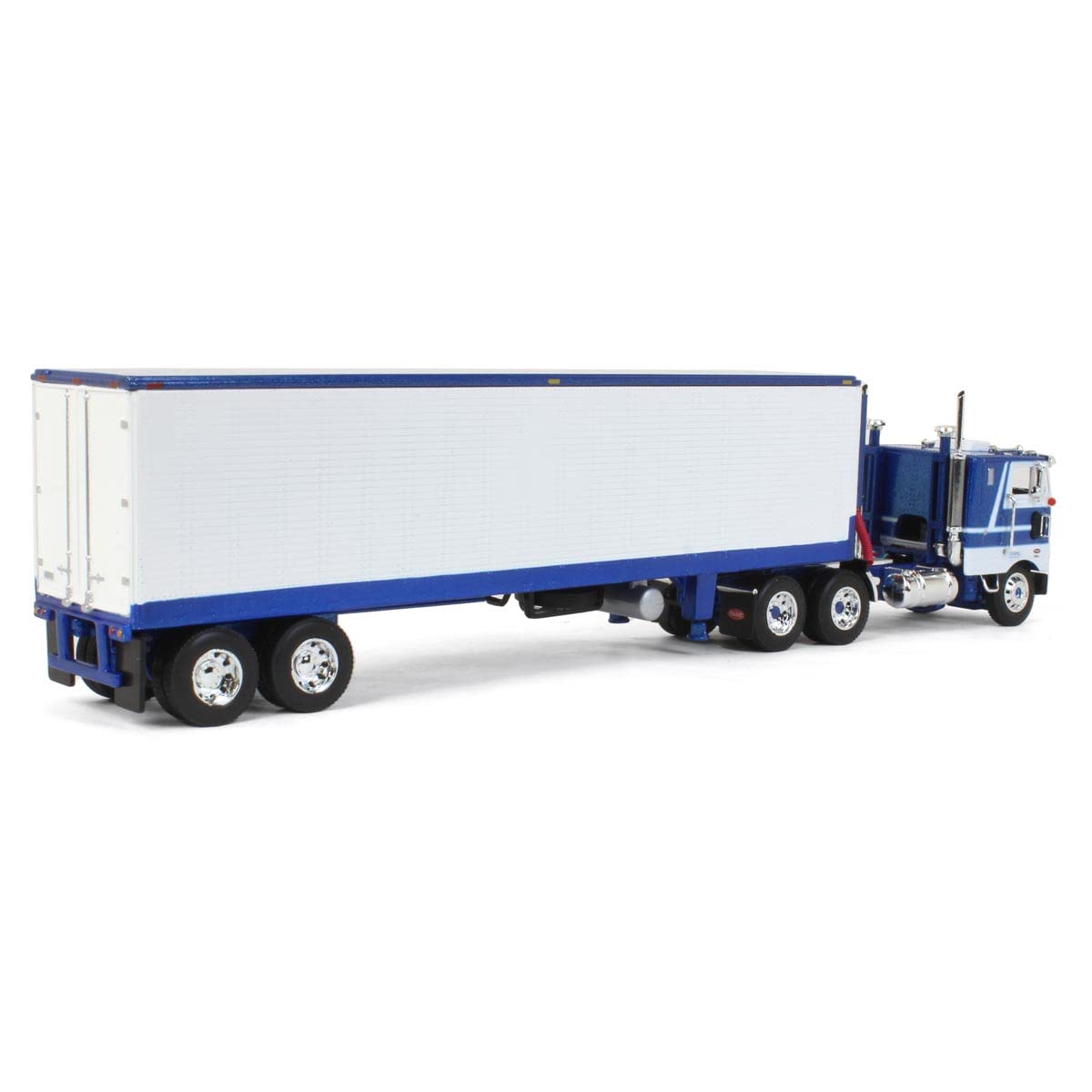 Peterbilt 352 COE 86" Sleeper Cab and Vintage 40' Refrigerated Trailer Surf Blue and White 1/64 Diecast Model by DCP/First Gear 60-1298