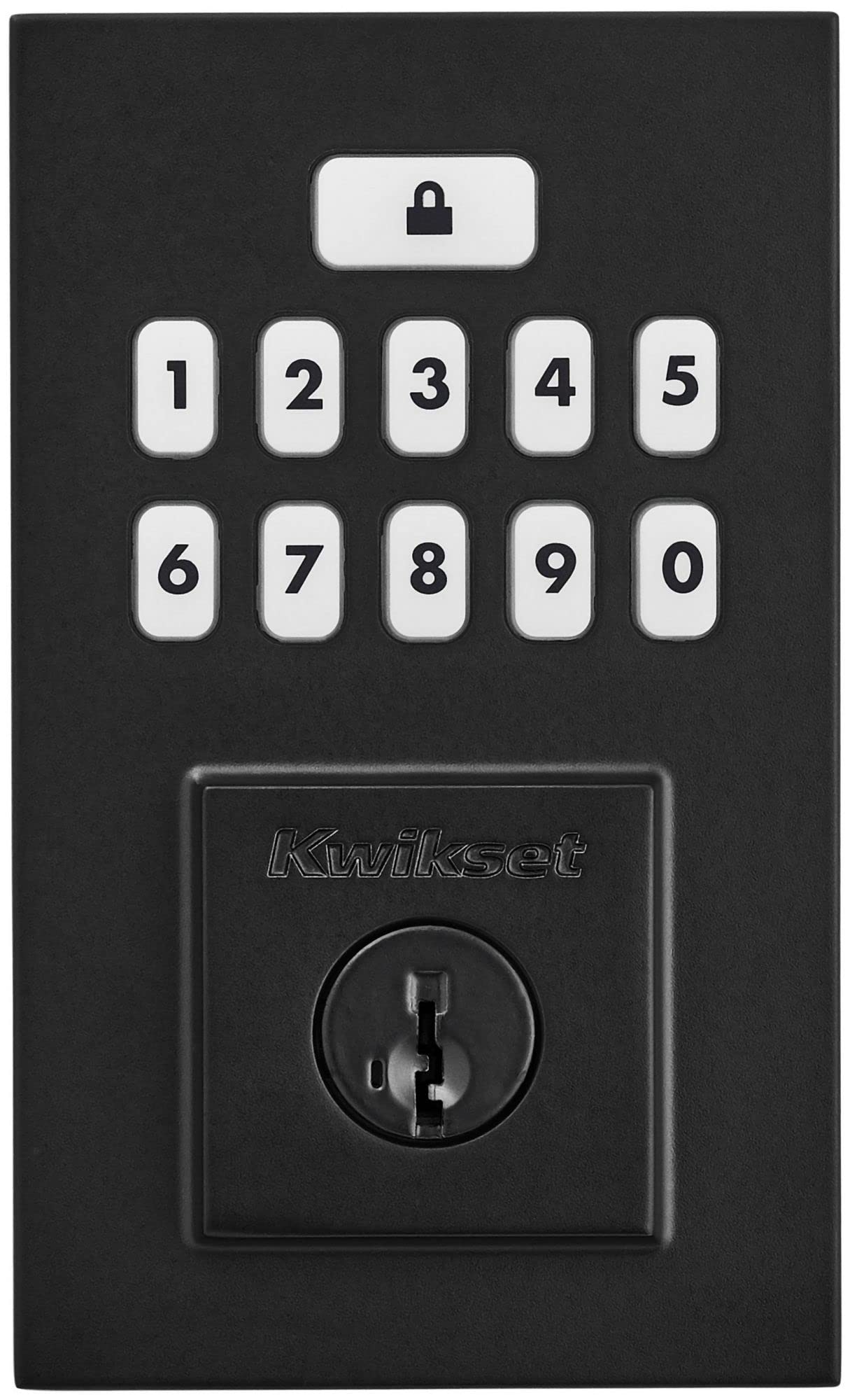 Kwikset 9260CNT-26S Contemporary SmartCode Keypad Electronic Deadbolt SmartKey Bright Chrome Finish