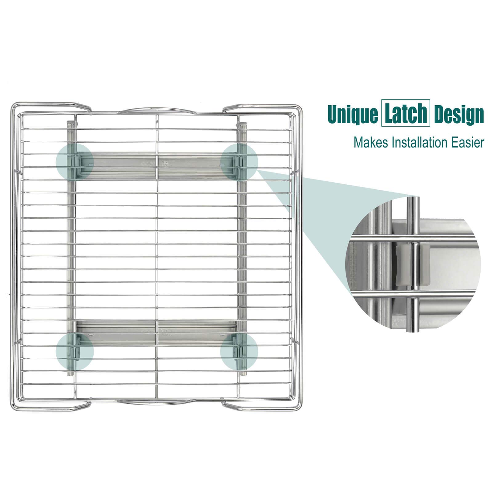 Pull Out Cabinet Organizer(11" W x 21" D x 5" H, 1 Tier Heavy Duty Slide Out Kitchen Cabinet Shelves, Sliding Drawer for Cabinet, Wire Frame, Chrome Finish
