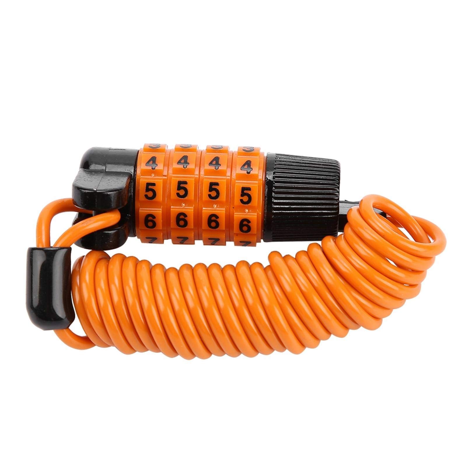Shanrya Alloy Steel Practical Bicycle Lock Lock for Mainstream Bike Bike Road Bikes Suitcase.(Orange)