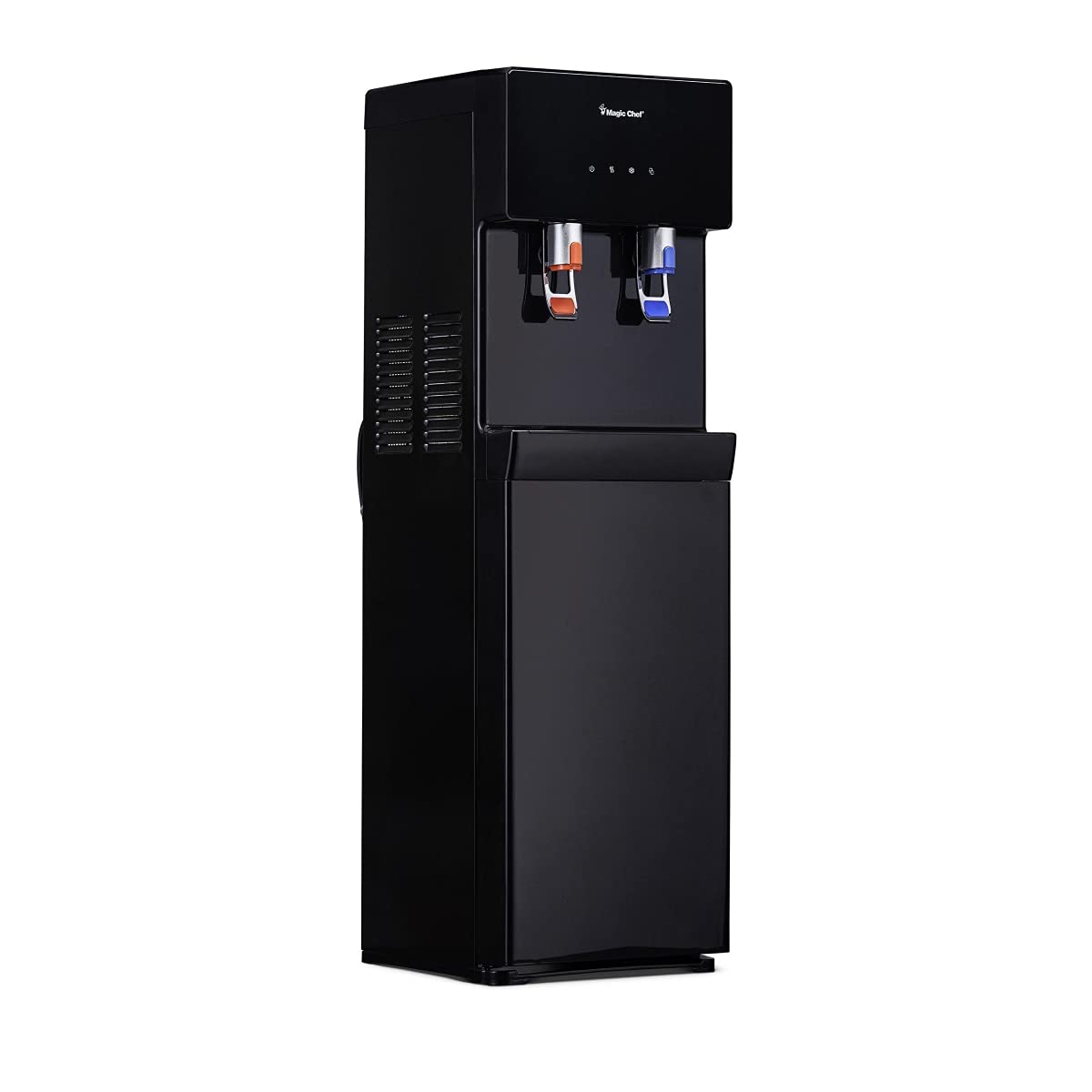 Magic Chef MCWD40, MCWD40BB, Bottom Loading Dispenser, Hot and Cold Water Cooler with Child Safety Lock, BPA Free, Food Grade 304, Black