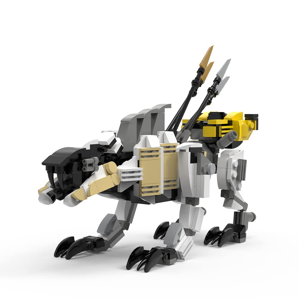 WiMiU Zerro-Dawn Thunder Sawtooth Building Set;Horizontal Zero Daybreak Building Blocks Display Model,Collectible Desktop Ornaments,Halloween Christmas Toy and Birthday Gift for Gaming Fans (464PCS)
