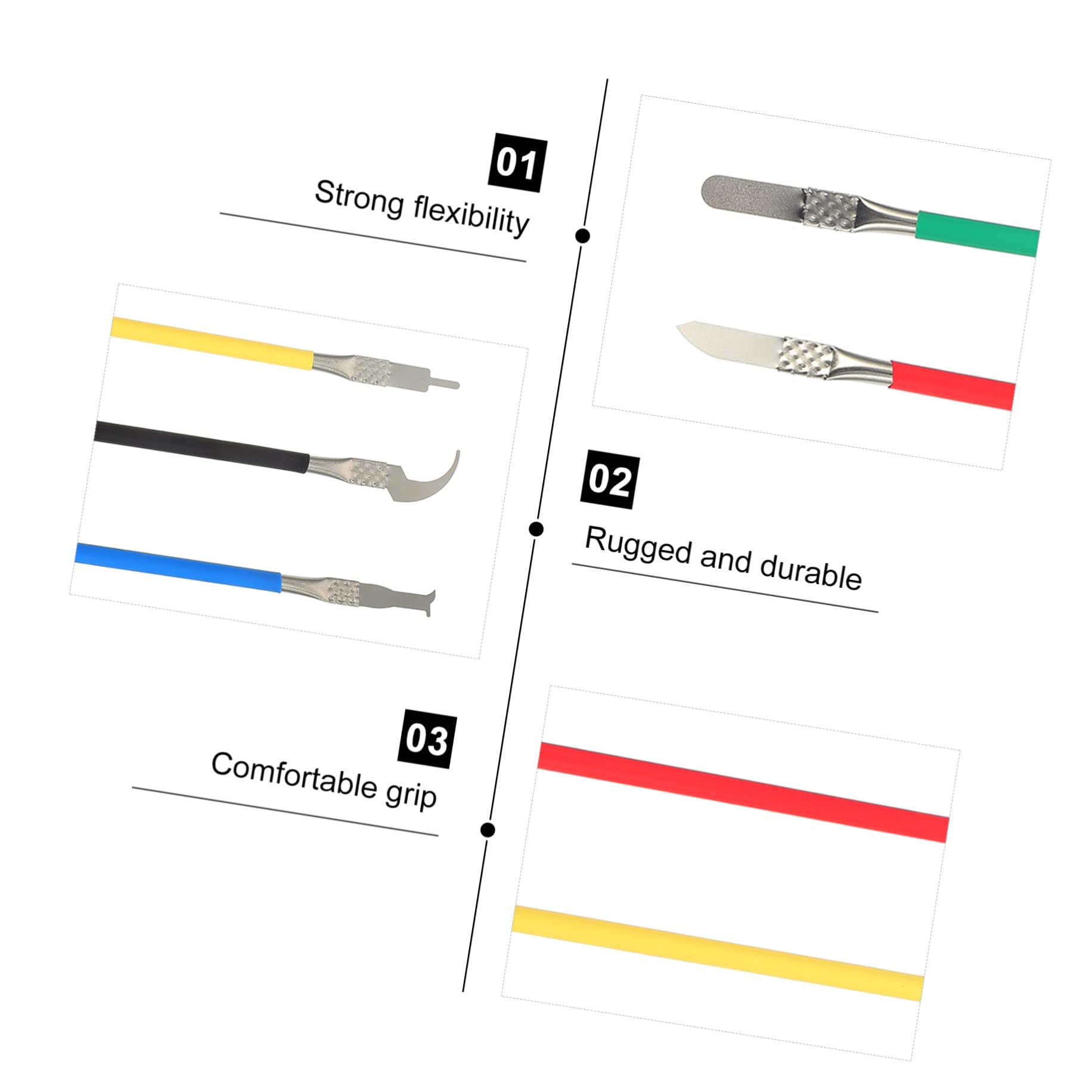 ULDIGI 5pcs Scraper Kit Metal Scraper Phone Disassemble Tool Opening Sticker Remover for Phone Stickers for Phones Repair Prying Opener Cell Phone Stainless Steel