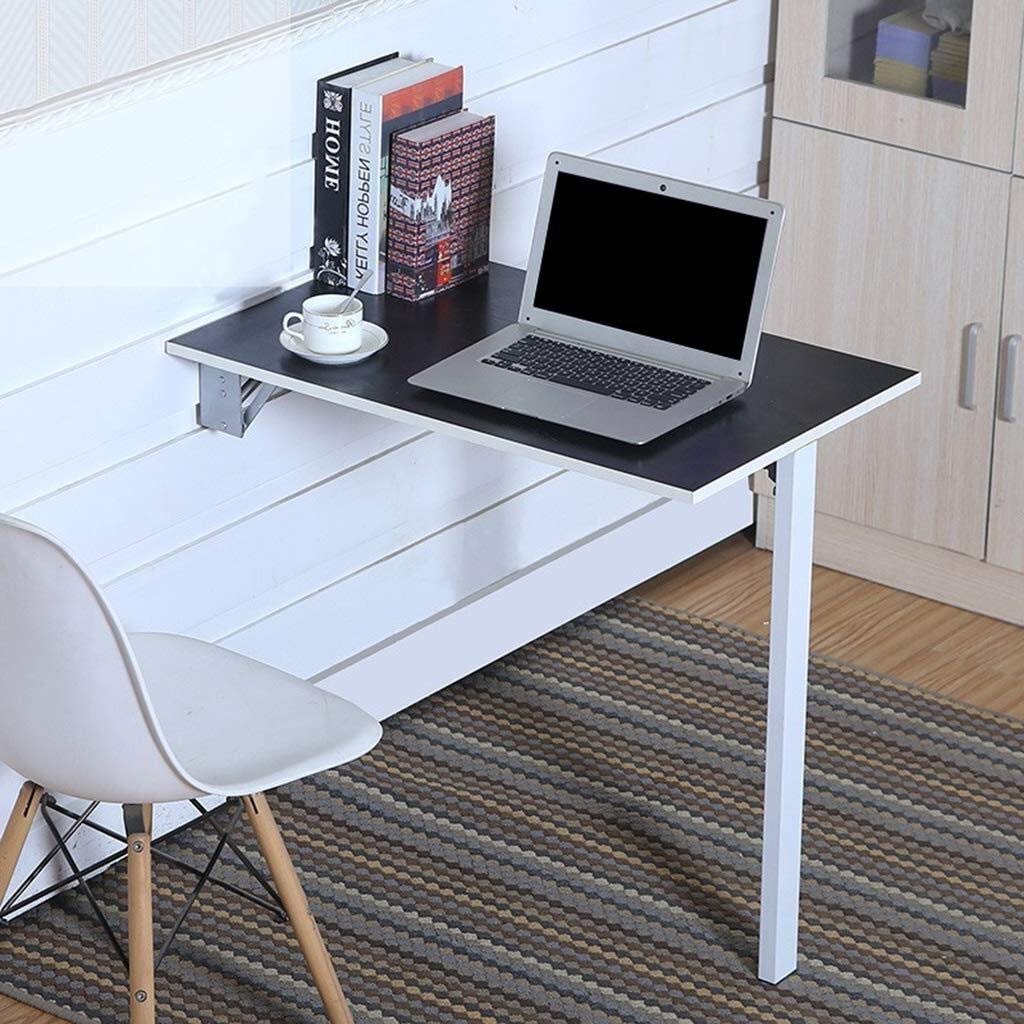 NJYT Wall Mounted Table, Multi-Function Laptop Desk Writing Desk Home Office Computer Wall Desk Kitchen Dining Table (Size : 80×60cm)