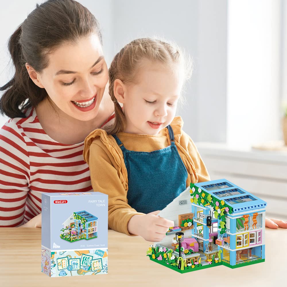 WINGIFT 608 Piece Flower House