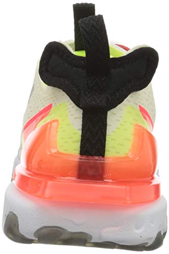 NIKE Women's Race Running Shoe, Pale Ivory Black Volt Laser Crimson, 6 us