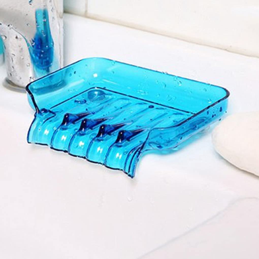 PLMM soap Box, Kitchen Bathroom Flexible Soap Dish Plate Holder Tray Soapbox Bathroom Accessories for Soap Sink Sponge Drainage Drainage Soap (Color : NO2)
