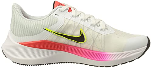 Nike Women's Running Shoe, White Black Bright Crimson Total Orange, 11