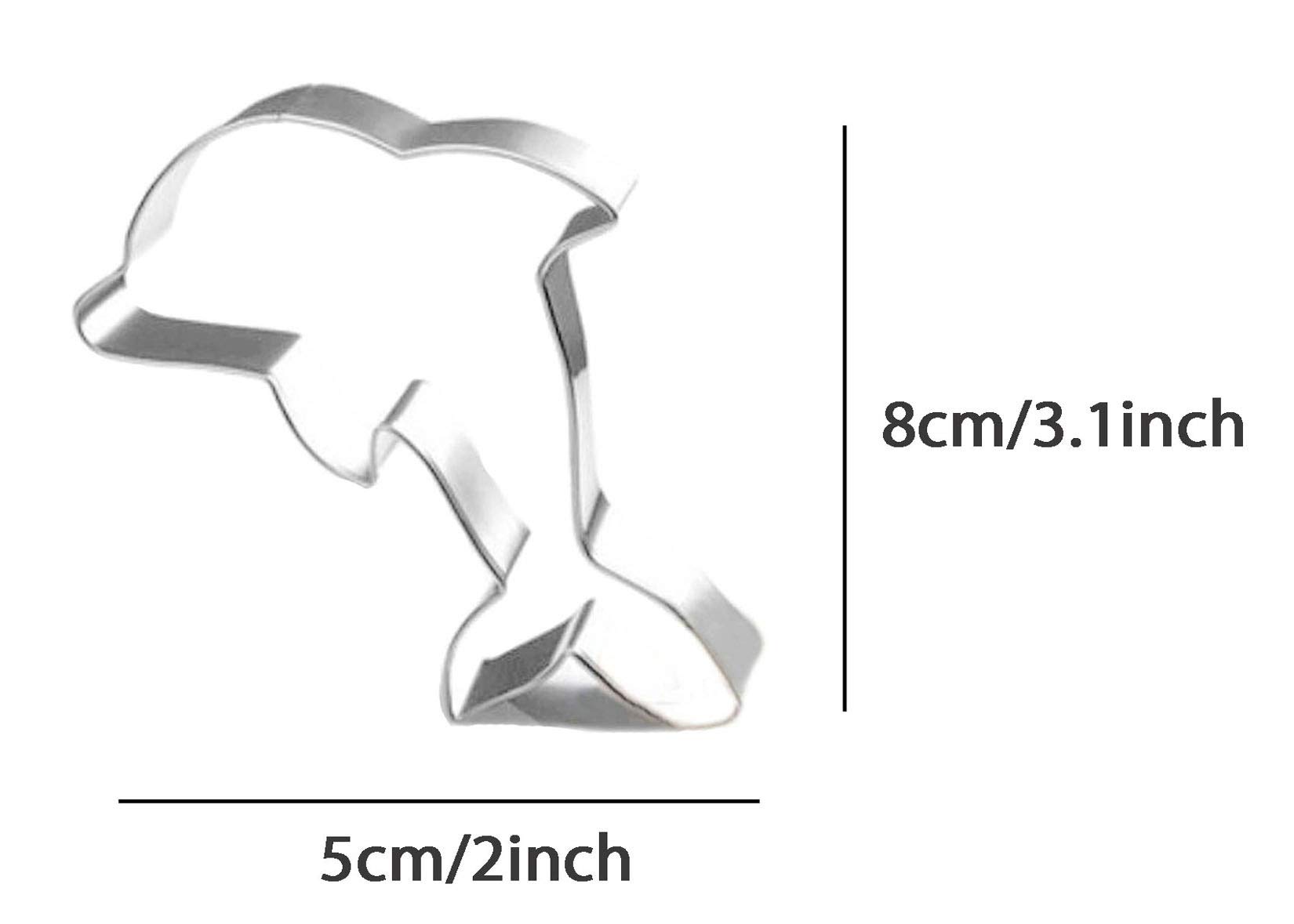 WJSYSHOP Dolphin Cookie Cutter Stainless Steel
