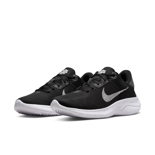 Nike Women's Flex Experience RN 11 Sneaker, Black/White-dk Smoke Grey, 8