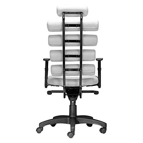 MAKLAINE Modern Faux Leather 48.5''H x 25''W x 23.5''D White Office Chair