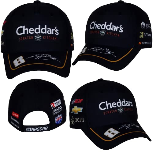Kyle Busch #8 NASCAR 2023 Cheddars Adult Driver Sponsor Uniform Adjustable Black Hat
