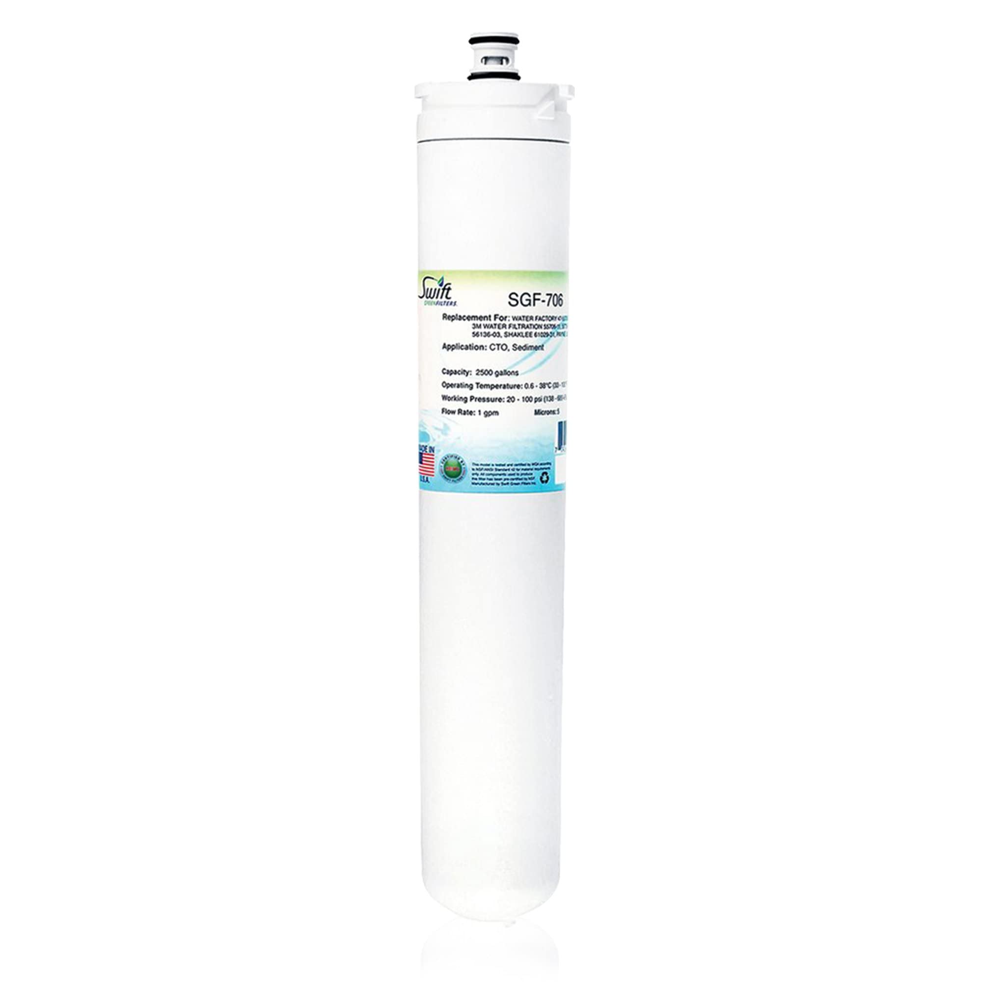 Swift Green Filters SGF-706 Compatible for 47-55706G2,47-55709CM,55706-11,61029-31,PSQC-3 Commercial Water Filter (3 Pack),Made in USA