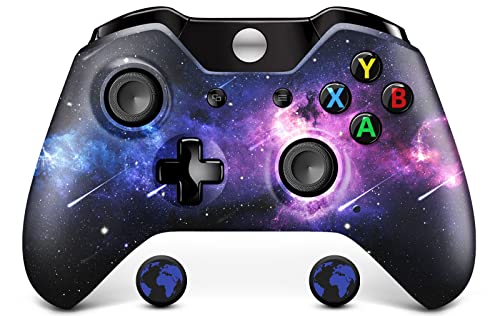 Wireless Game Controller for Xbox One, MissHome Xbox Controllers with Button Caps Compatible with Xbox One/X/S/Series X/S/Elite/PC Windows with 3.5mm Aduio Headphone Jack (Nebula)
