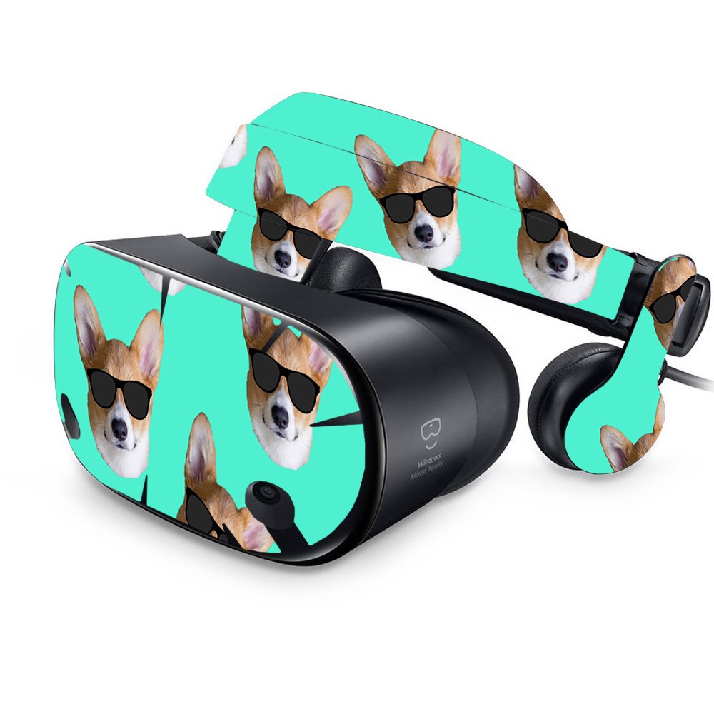 MightySkins Skin Compatible with Samsung Odyssey VR - Cool Corgi | Protective, Durable, and Unique Vinyl Decal wrap Cover | Easy to Apply, Remove, and Change Styles | Made in The USA