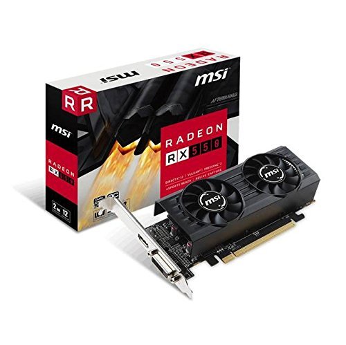 MSI Gaming Radeon RX 550 128-bit 2GB GDRR5 DirectX 12 VR Ready Graphcis Card (RX 550 2GT LP OC) (Renewed)