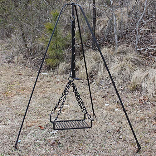 Medieval Style Hand Forged Camping Outdoor Iron Grill 9.5" x 13.5" Cooking Area