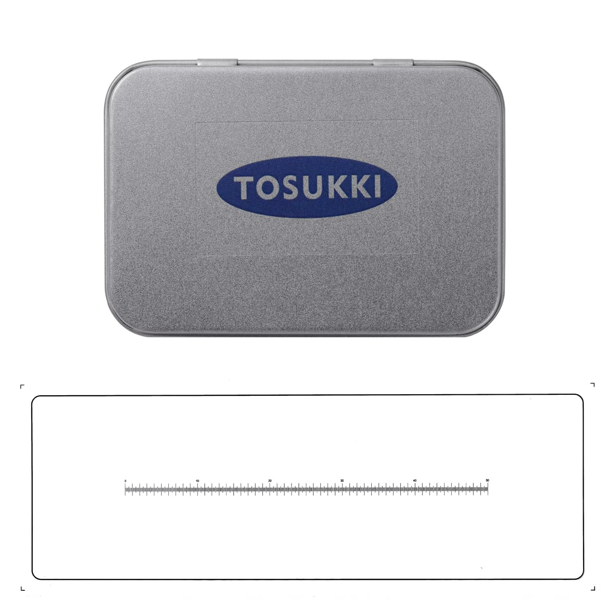 TOSUKKI 0.1mm Microscope Reticle Micrometer,Clear Micrometer Measuring Ruler, Microscope Micrometer Calibration Ruler Slide