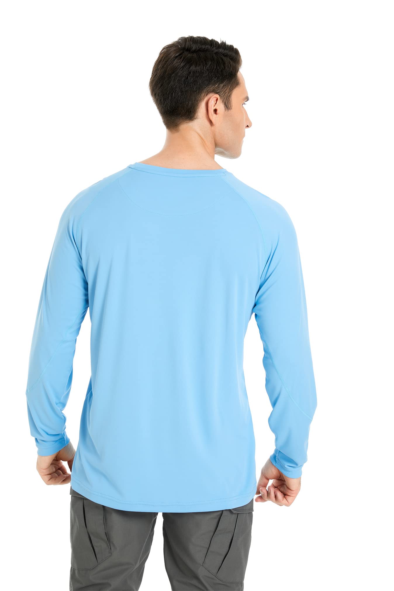 Swimming Shirts for Men UPF 50+ Fishing PFG Tshirt Sun Protection Long Sleeve Light Weight Soft Comfortable Shirts for Workout Hike Run Swim