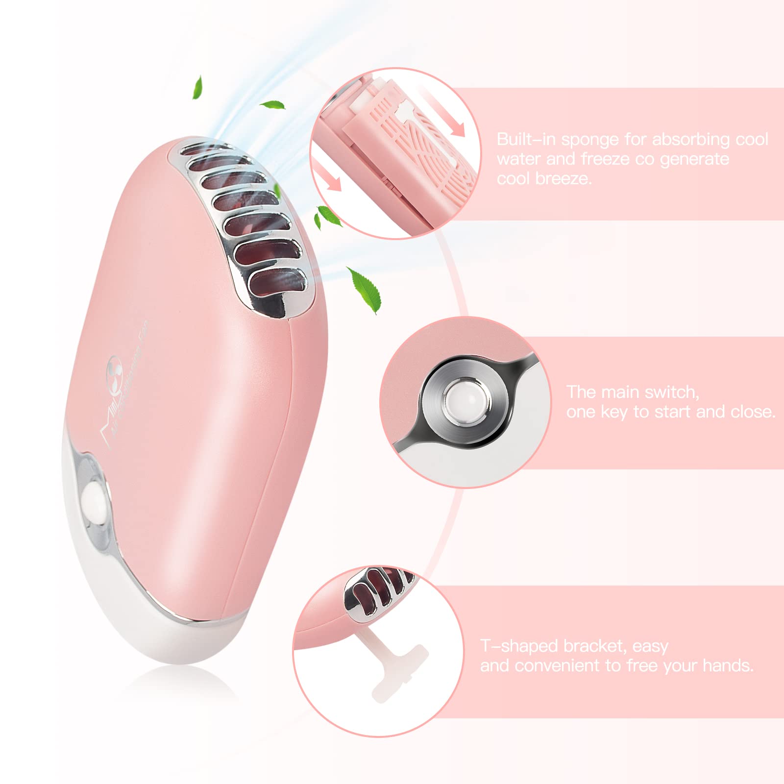 MISMXC Eyelash Fan,Rechargeable Handheld Mini Fan Lash Dryer with Built in Sponge,Perfect for Eyelash Extension Application