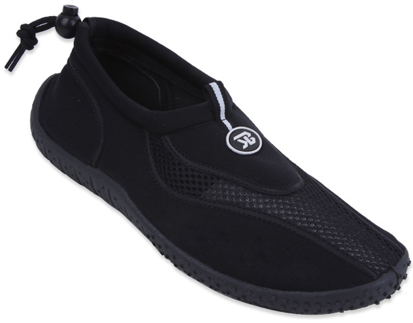 S2907 Women's 4 Colors Water Shoes Aqua Socks Slip on Athletic Pool Beach Surf Yoga Dance Exercise (10 B(M) US, Black)