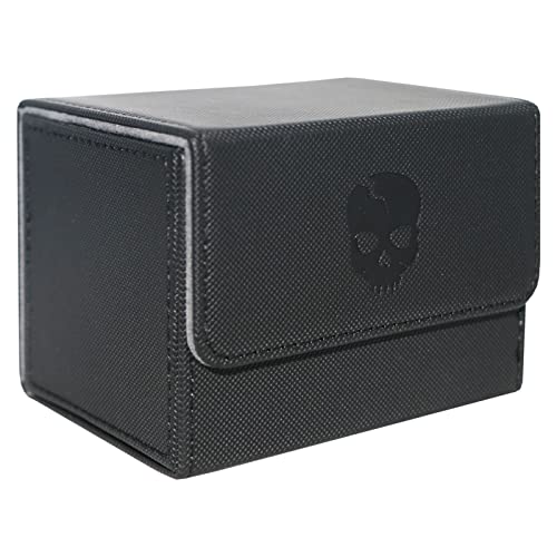 SXTT MTG Deck Box,Large Size trading card case for 120+ Sleeved Cards,magic the gathering deck box PVC Free Card Holder for TCG/Yugioh (Black)