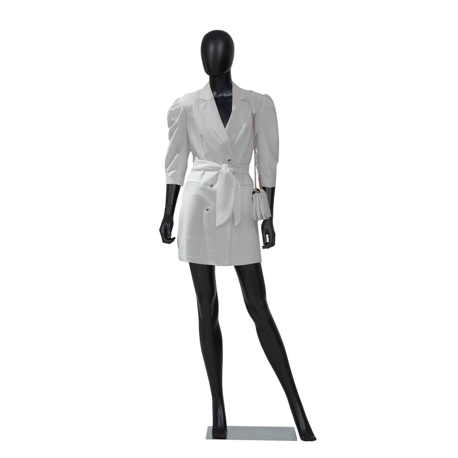 Mannequin Female Realistic Stand Full Body Dress Form Display Manikin Torso for Clothing Store Tailor Shop, Black